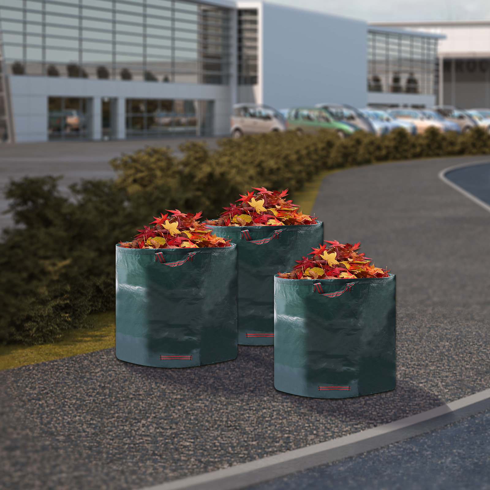 JOYDING 3-Pack 27 Gallon Reusable Yard Leaf Waste Bags for Yard Garden ...