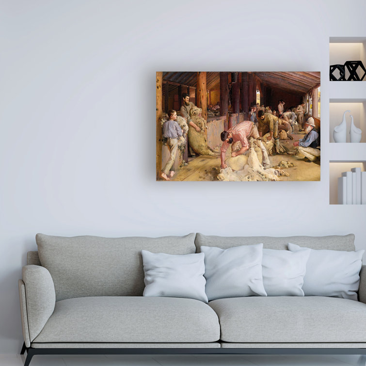 Winston Porter Shearing The Rams by Tom Roberts - Painting on Canvas ...