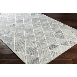 Gracie Oaks Lynden Handmade Gray Rug & Reviews | Wayfair