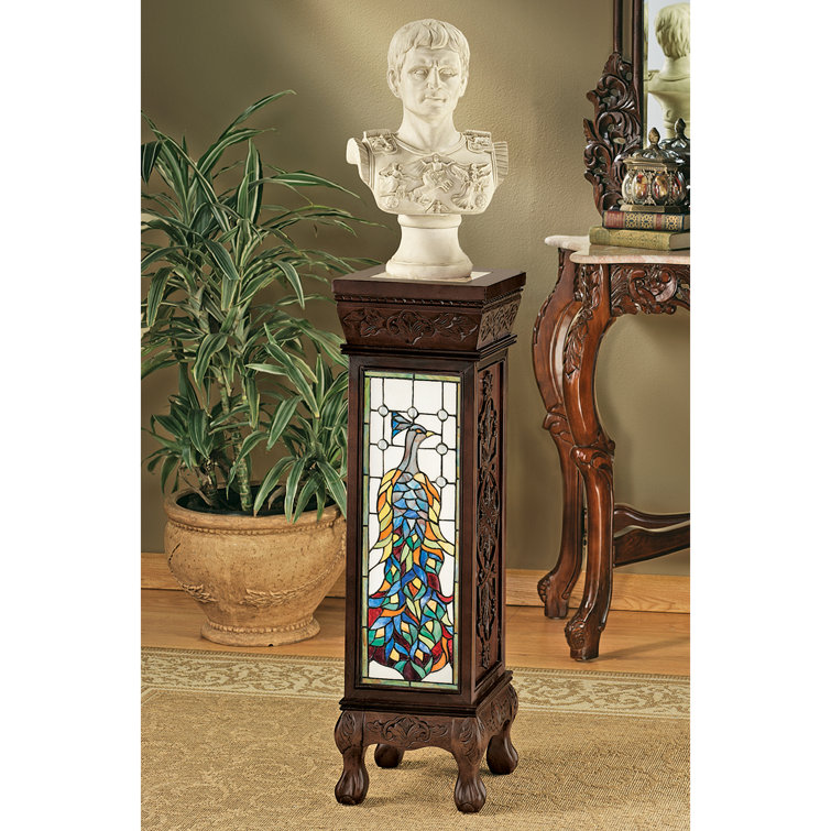 Design Toscano Rectangular Pedestal Solid Wood Plant Stand | Wayfair.ca