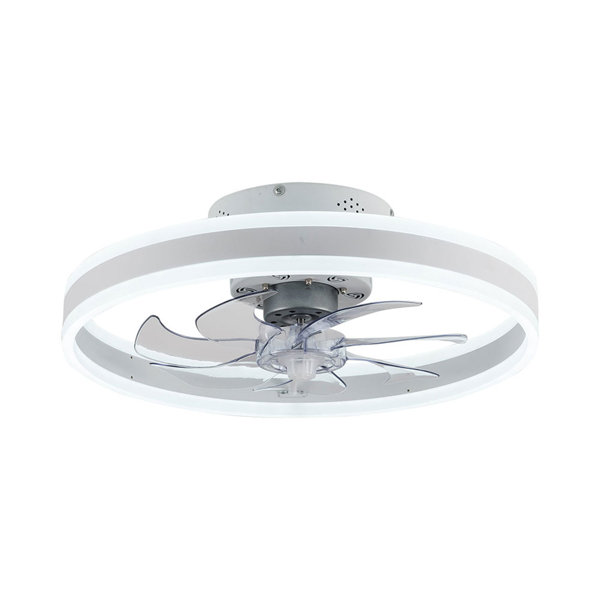 Orren Ellis 20'' Lynnly 7 - Blade LED Bladeless Ceiling Fan with Remote ...