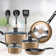 SereneLife 11 Piece Aluminum Non Stick Cookware Set | Wayfair