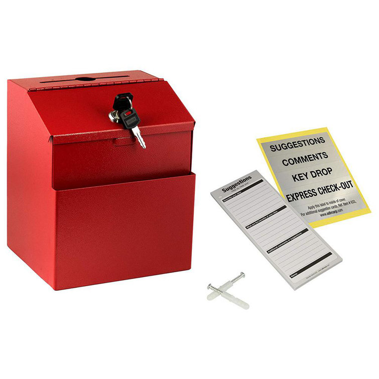 AdirOffice Wall Mountable Locking Suggestion Steel Drop Box & Reviews ...
