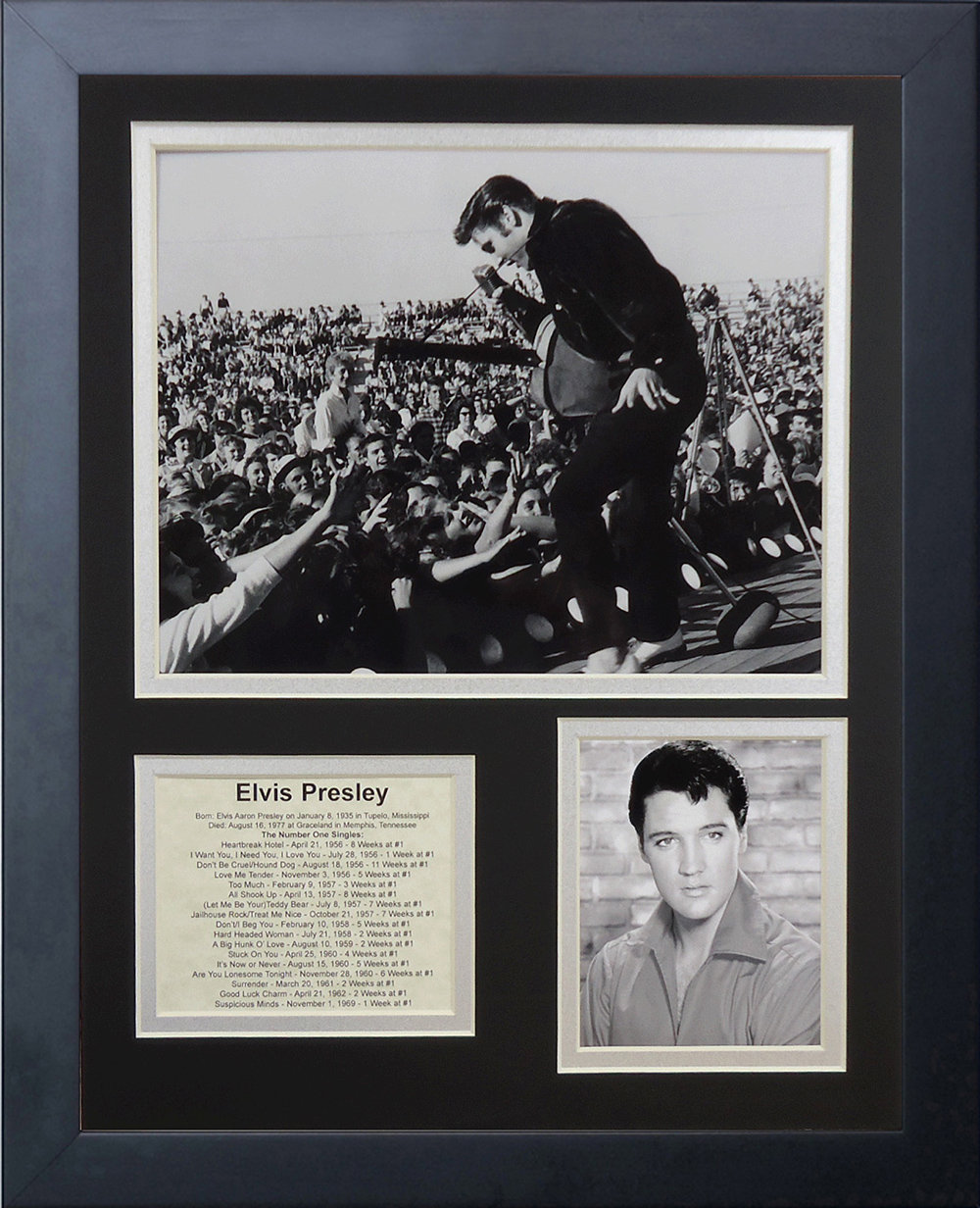 Legends Never Die Elvis Presley Picture Frame Memorabilia | Wayfair