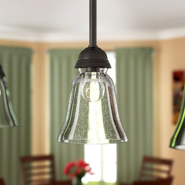 Charlton Home® 5.25'' H x 5'' W Glass Bell Pendant Shade ( Screw On ...