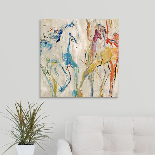 Lark Manor Tolya Horse Dance by Jodi Maas - Canvas Art on Canvas ...