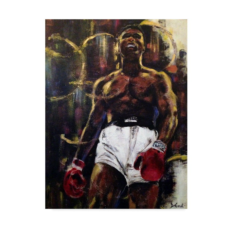 Trademark Art 'Muhammad Ali' Acrylic Painting Print on Wrapped Canvas ...