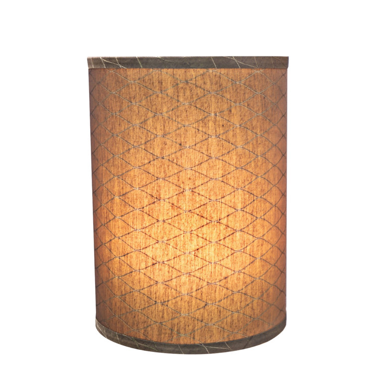 Mercer41 11'' H Grid Textured Fabric Drum Lamp Shade ( Spider ) in ...