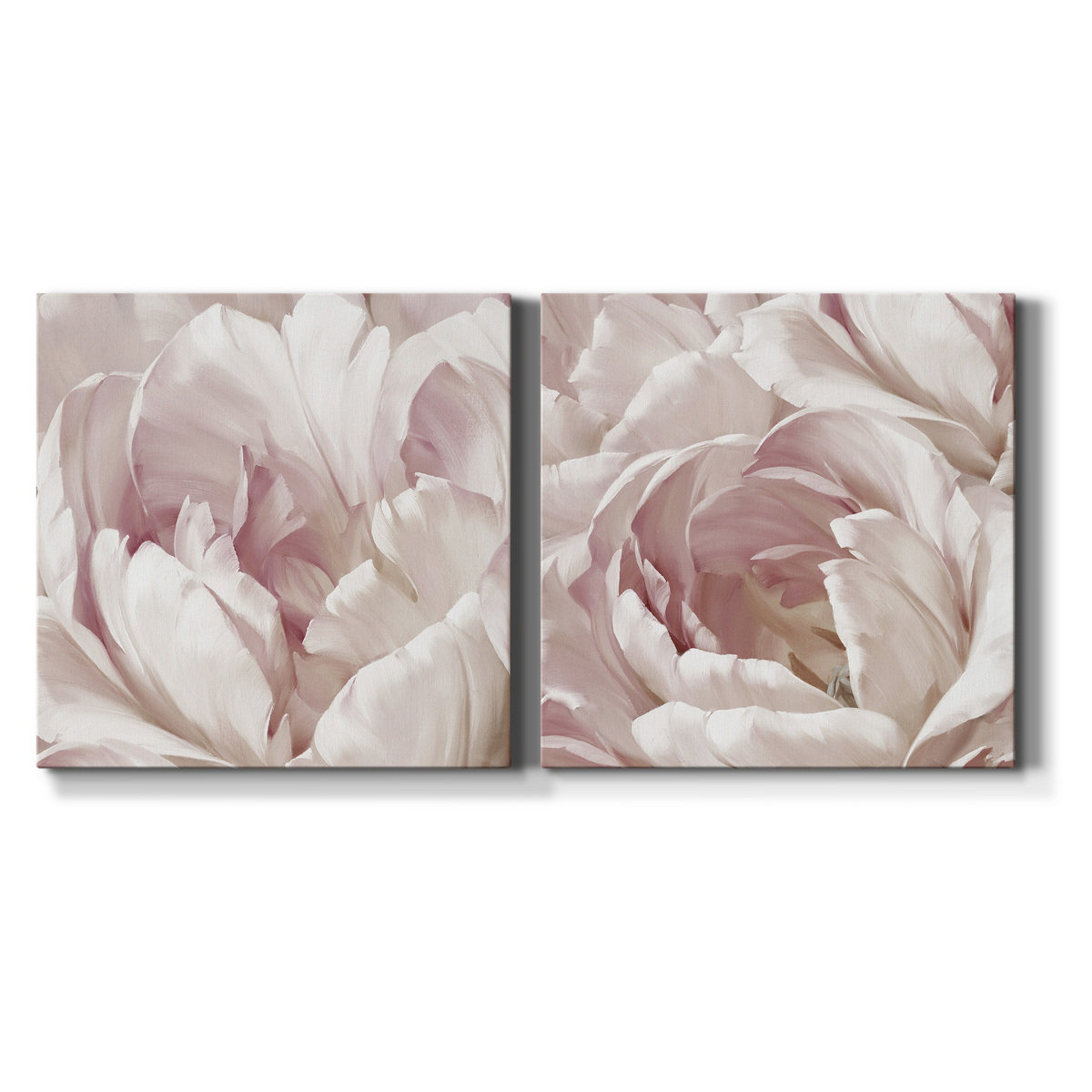 Ebern Designs Intimate Blush I - 2 Piece Wrapped Canvas Painting | Wayfair