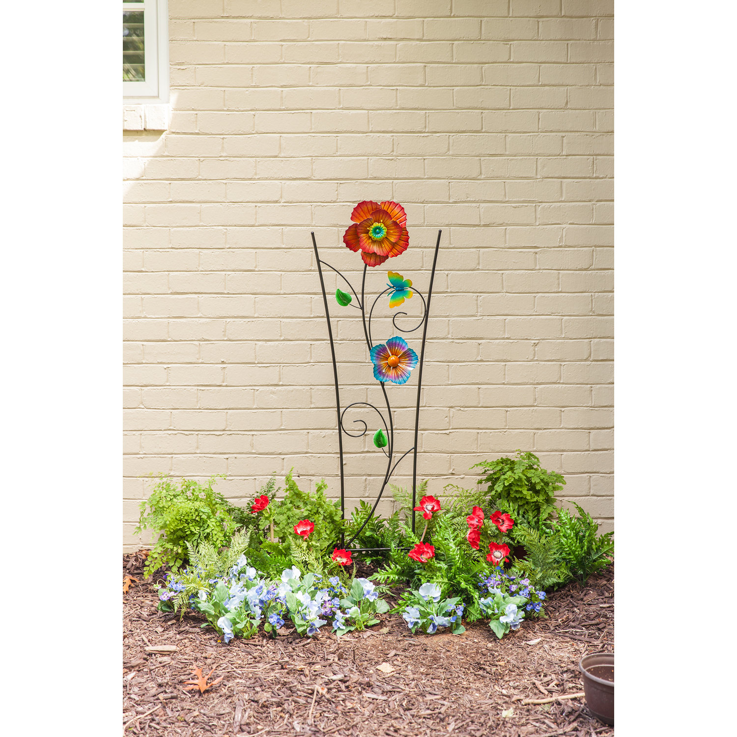 August Grove® 56'' H x 18'' W Metal Fan Trellis | Wayfair