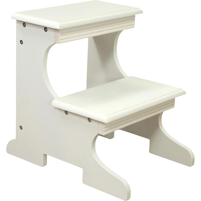 Charlton Home® Crestside 2 - Step Wood Step Stool & Reviews | Wayfair