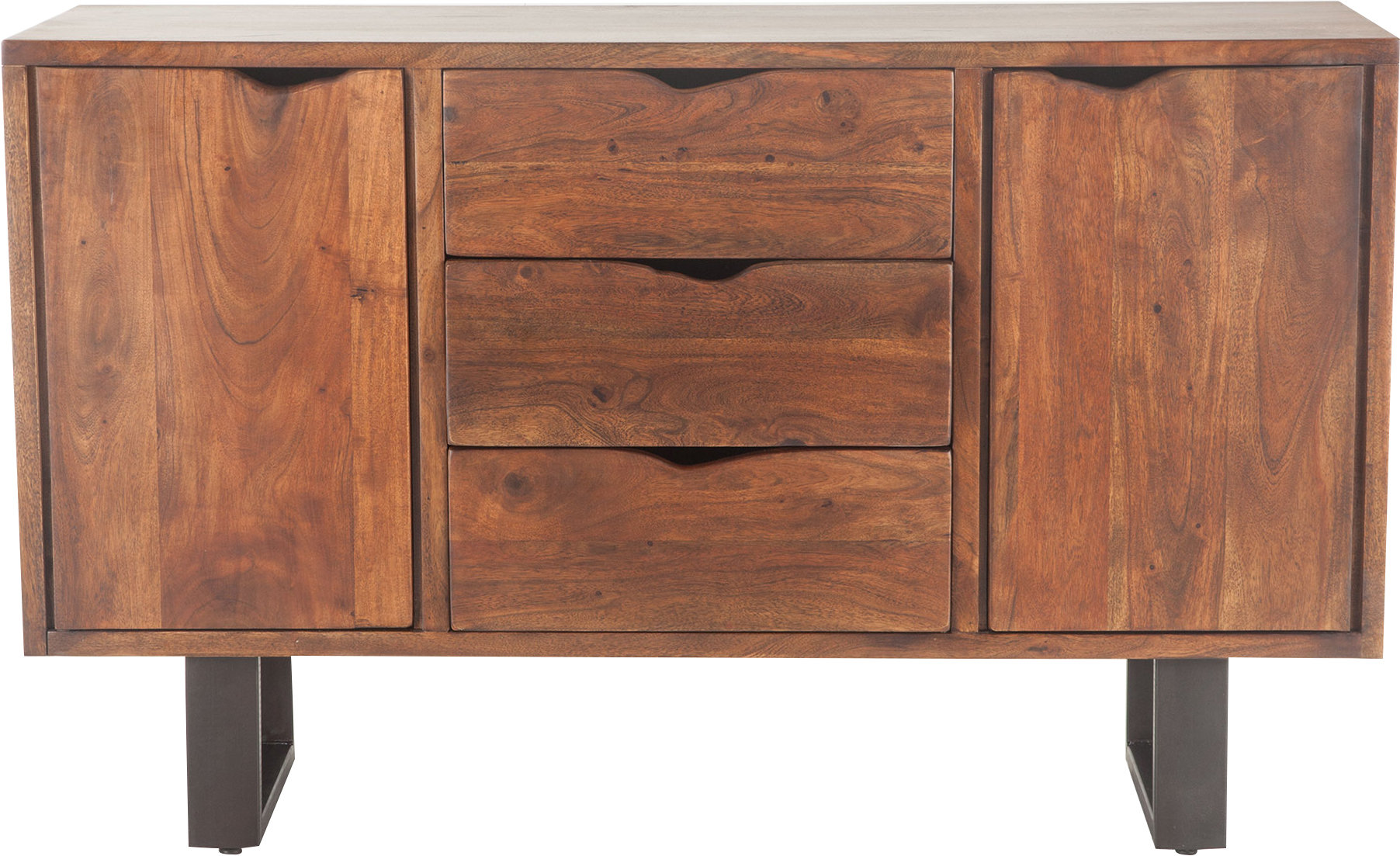 Union Rustic Alston 54'' Wide 3 Drawer Acacia Solid Wood Buffet Table ...