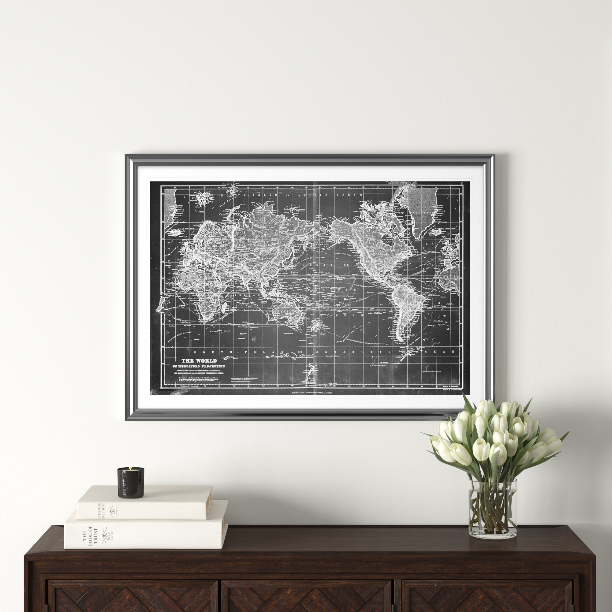 Greyleigh™ Vintage World Map VI - Picture Frame Graphic Art & Reviews ...