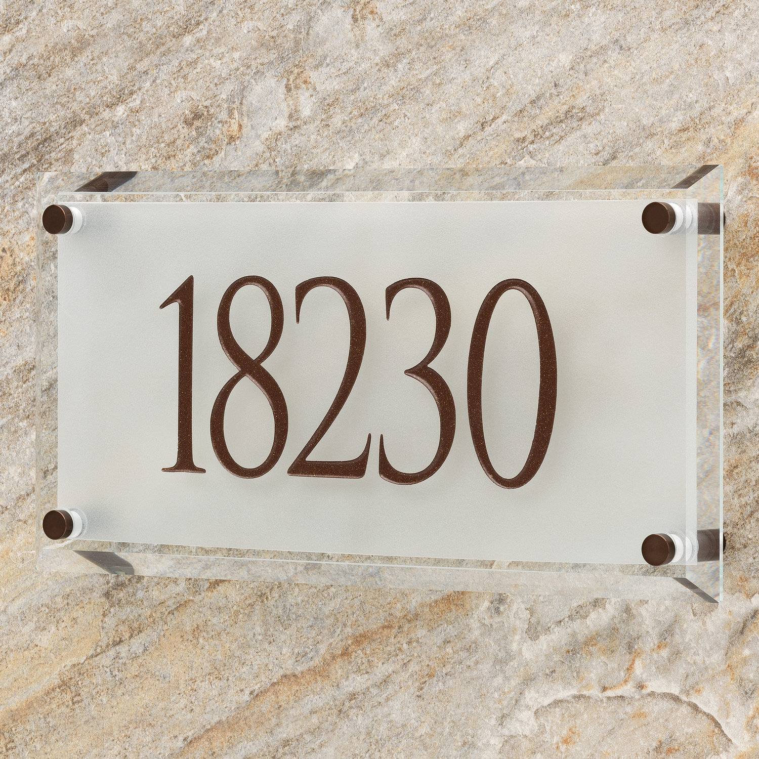 Whitehall Products Frosted Beveled Crystal Trajan Engraved 1-Line ...