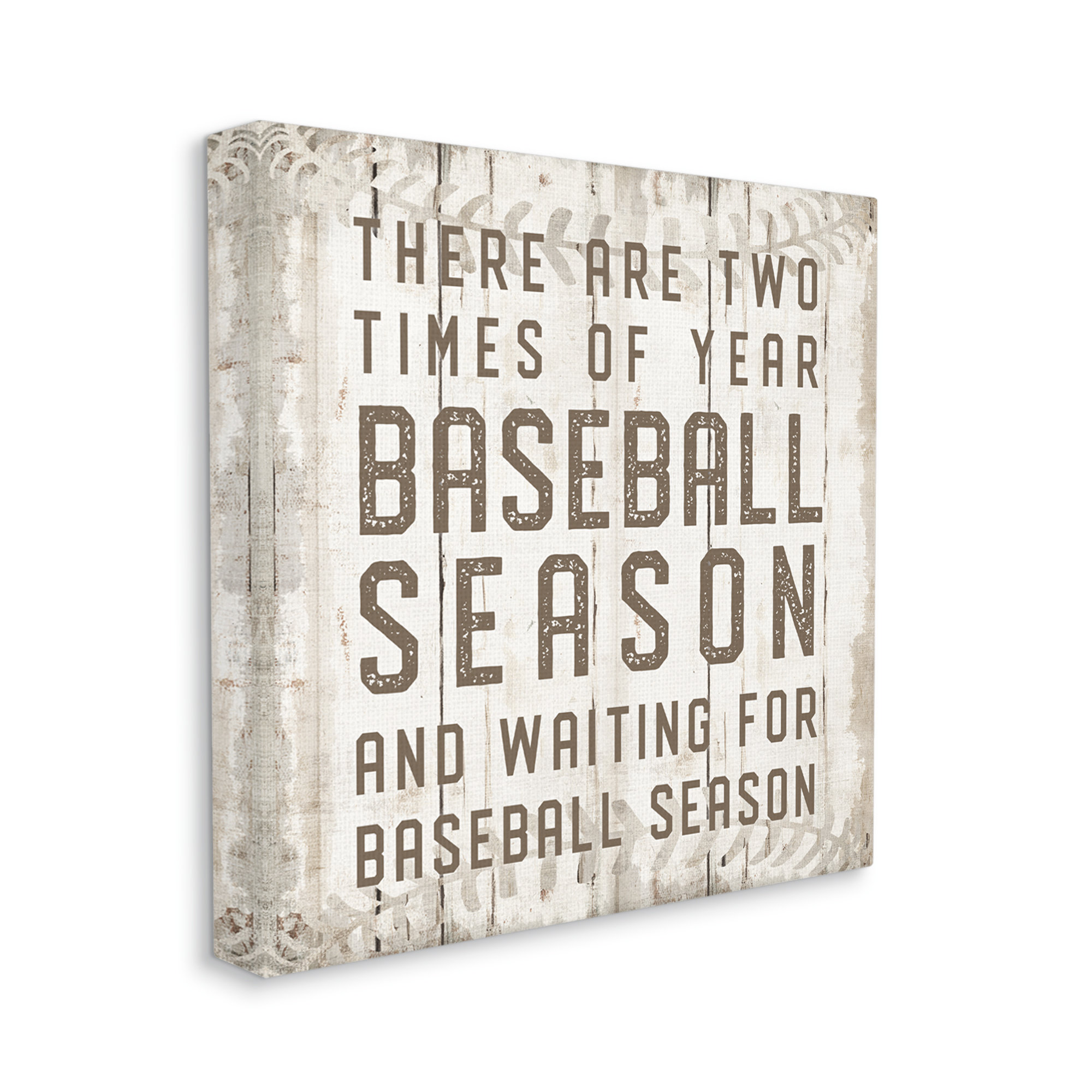 Stupell Industries Two Times Of Year Baseball Season Rustic Sports ...