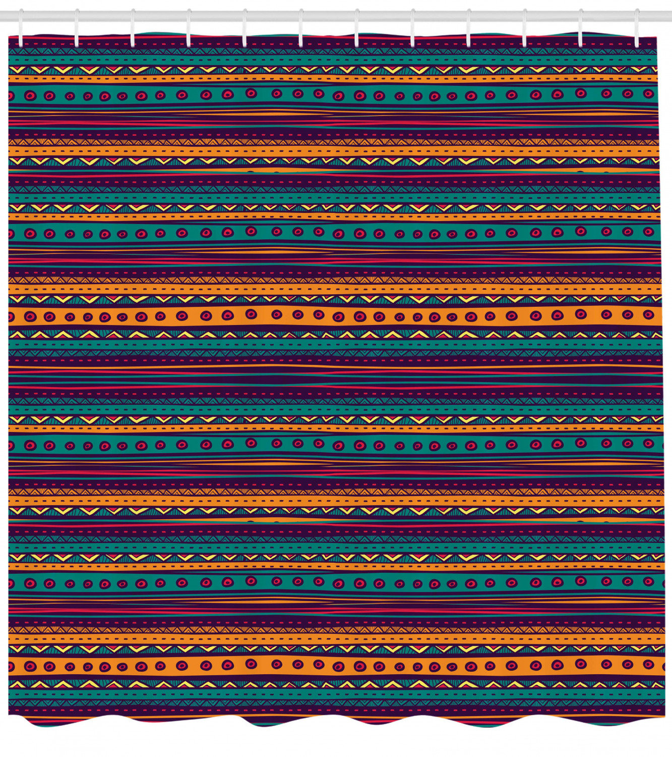 Ebern Designs Alexxia Tribal Striped Retro Aztec Pattern With Rich
