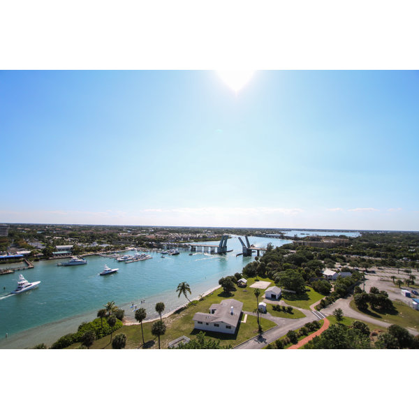 Breakwater Bay Jupiter Inlet Bridge - Wrapped Canvas Photograph | Wayfair