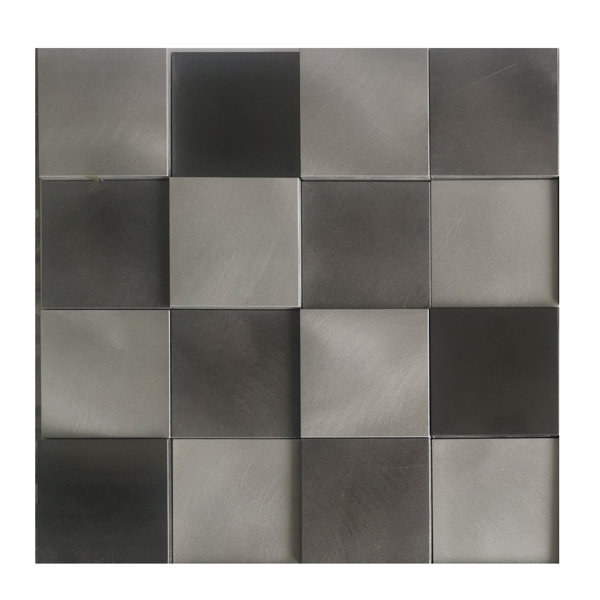 Altair 3" x 3" Metal Mosaic Pattern Wall Tile | Wayfair