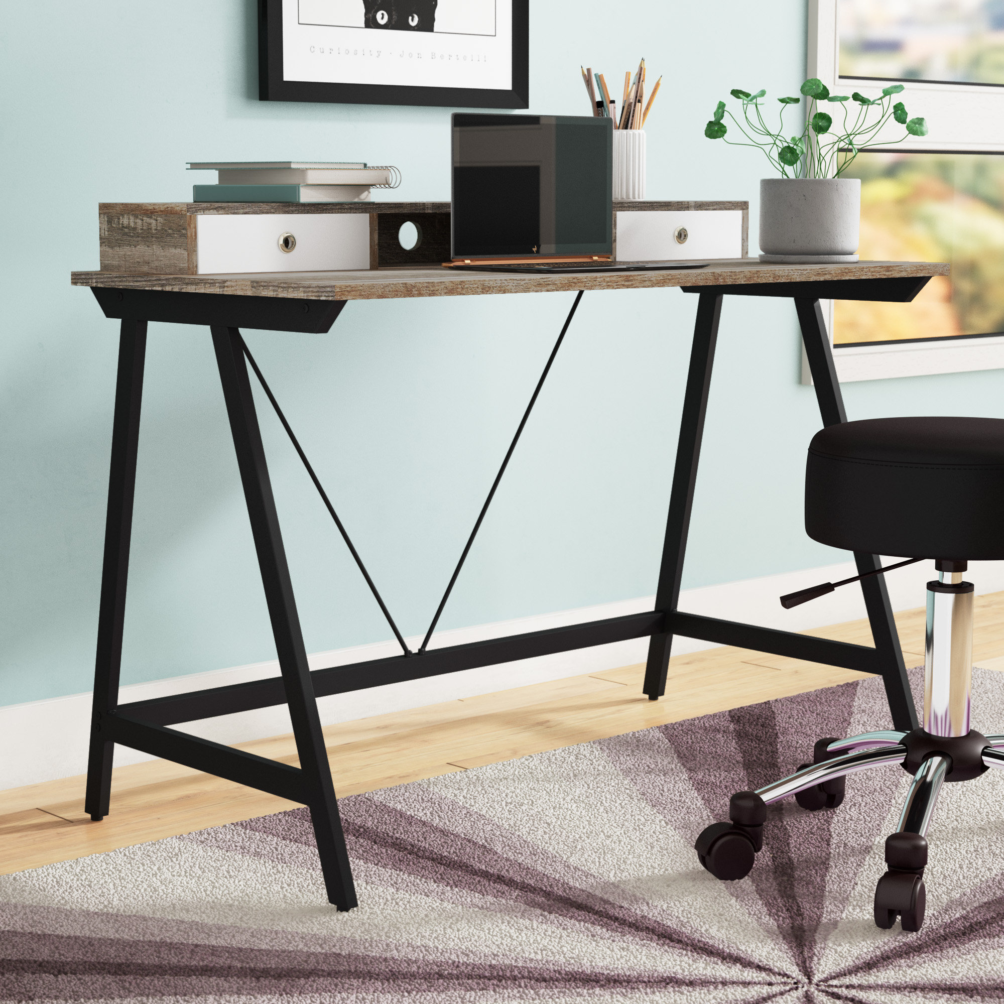 Wrought Studio Mary Desk with Hutch & Reviews | Wayfair