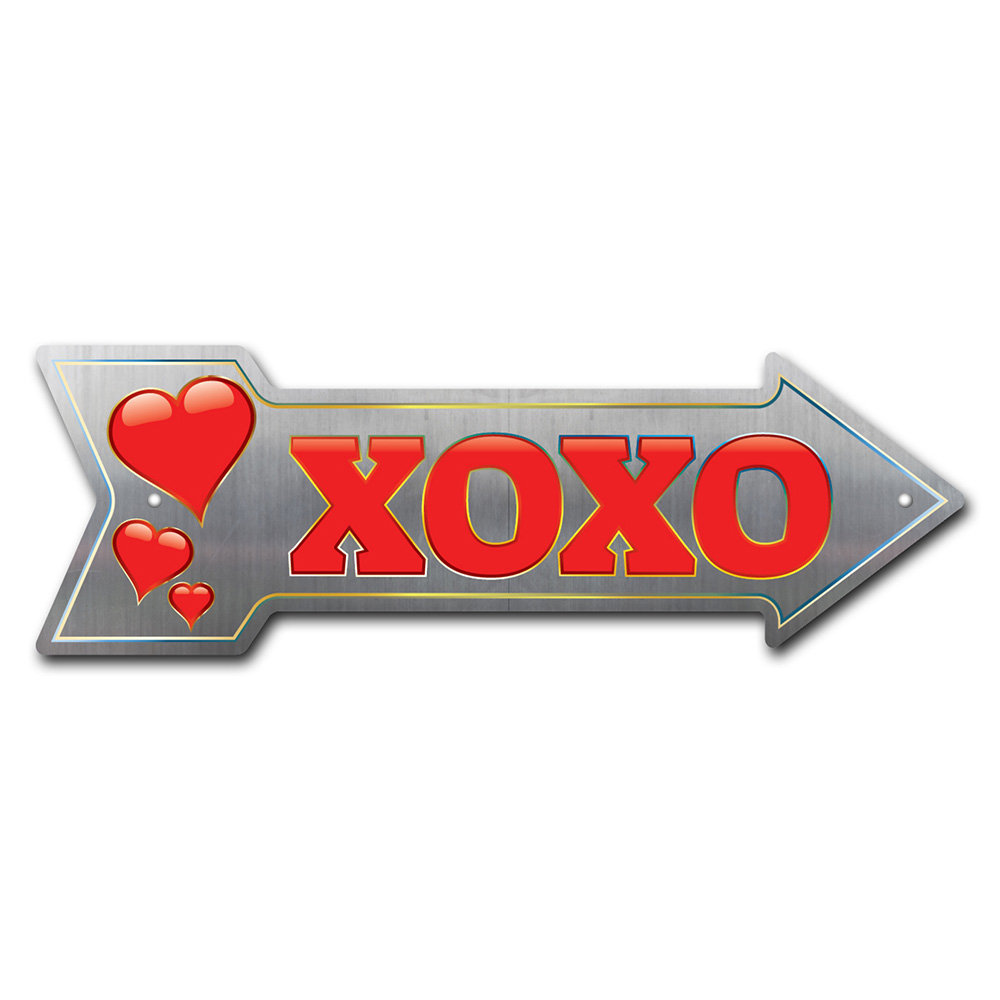 SignMission XOXO Arrow Removable Decal Funny Home Décor 18" Wide | Wayfair
