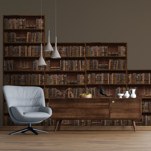 Ebern Designs Vintage Library Wall Decal | Wayfair