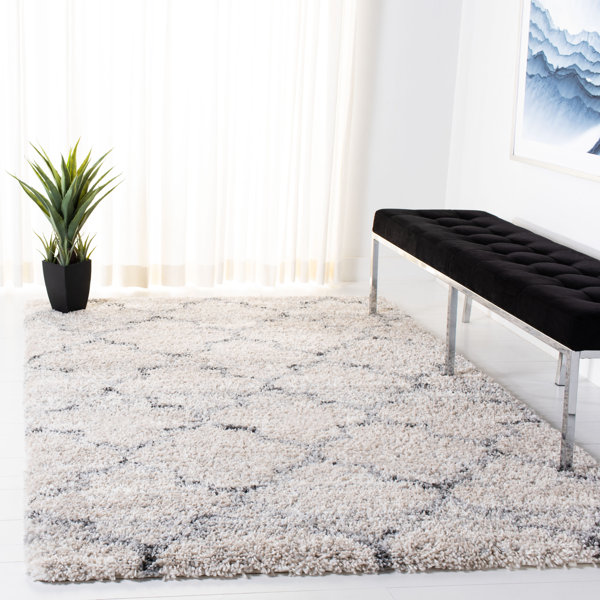 Etta Avenue™ Amarion Geometric Area Rug in Gray/Ivory & Reviews | Wayfair