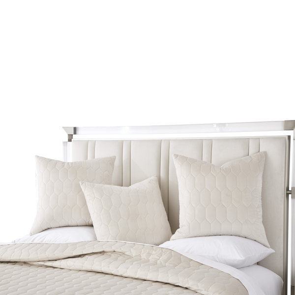 Michael Amini Niagara Quilt Set - Sand | Wayfair