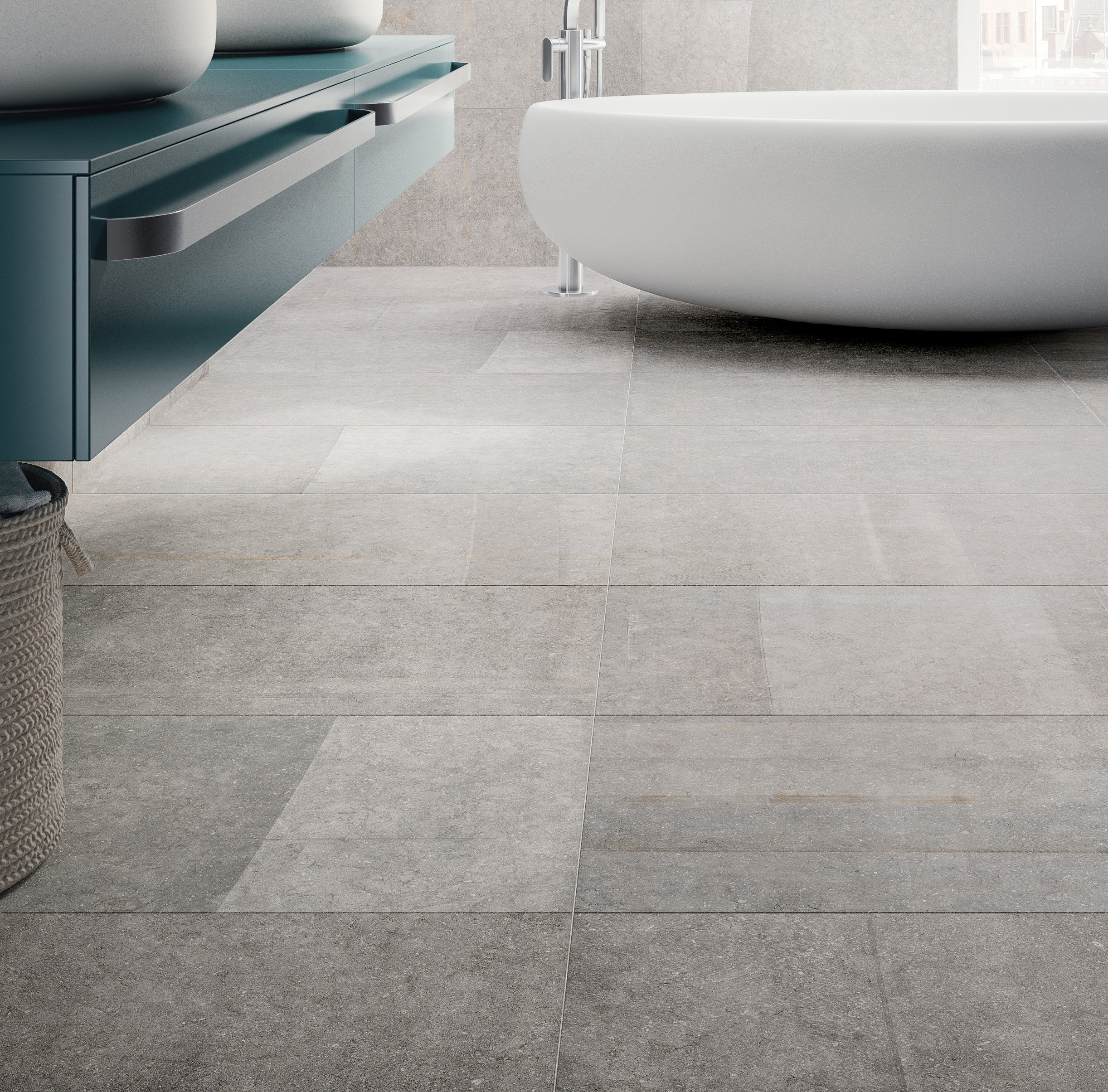 Emser Tile Blue Emotion 11.8" x 3" Porcelain Quarter Round Tile Trim in ...