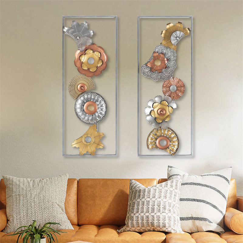 Rosdorf Park 2 Piece Flowers Wall Décor Set | Wayfair