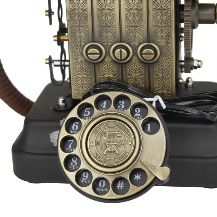 Canora Grey Vintage Metal Corded Telephone | Wayfair