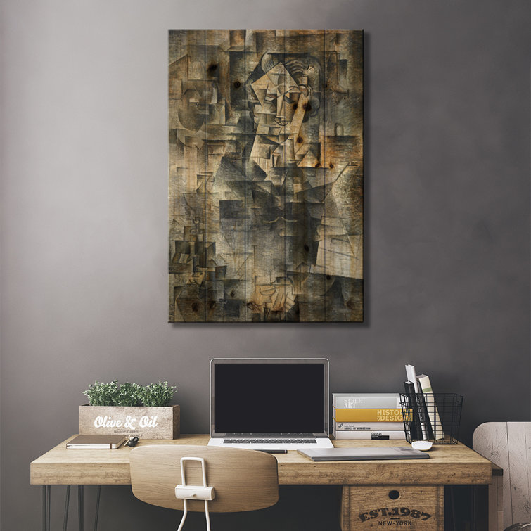 Loon Peak® Portrait Of Daniel-Henry Kahnweiler On Wood by Pablo Picasso ...