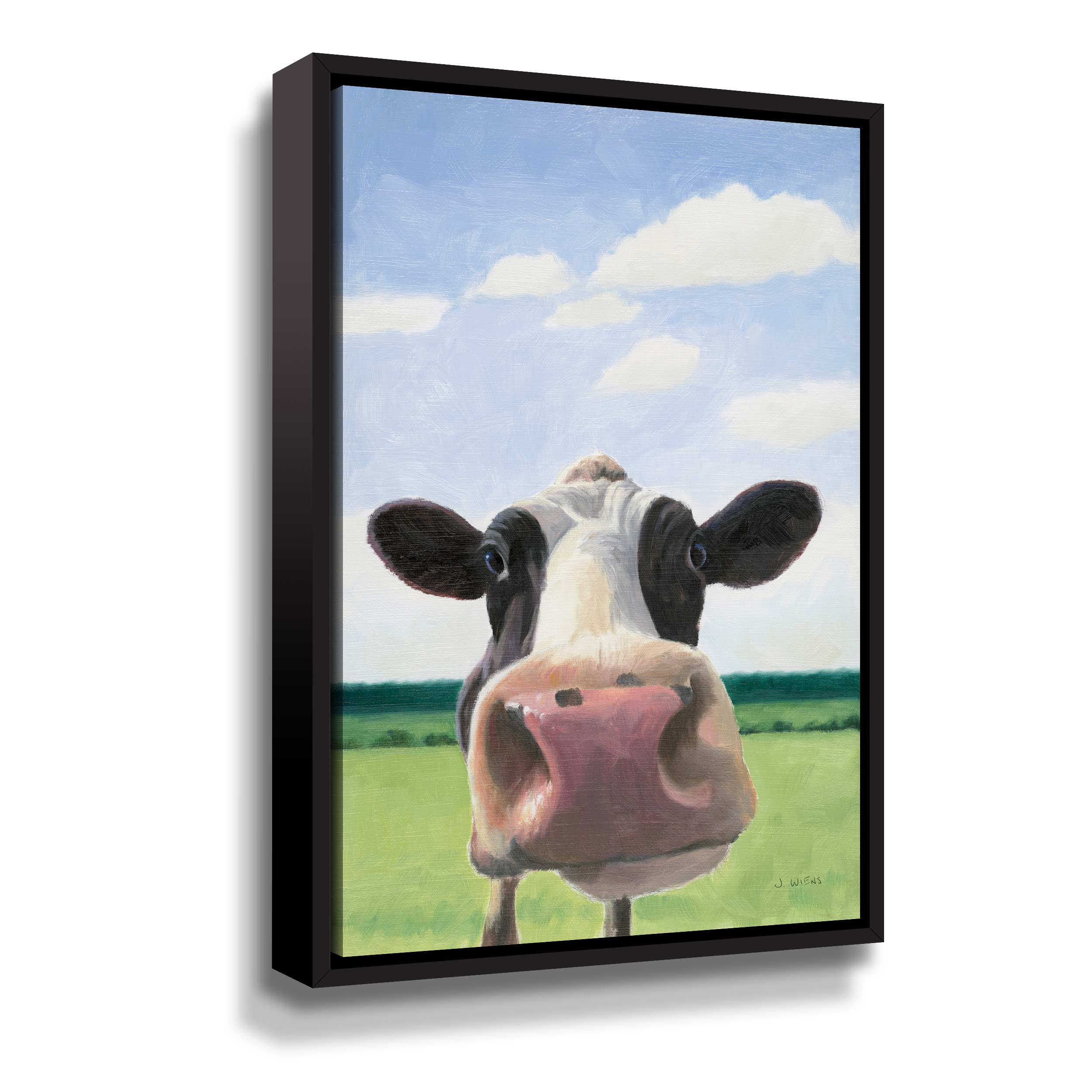 Gracie Oaks Funny Cow Funny Cow - Print on Canvas | Wayfair