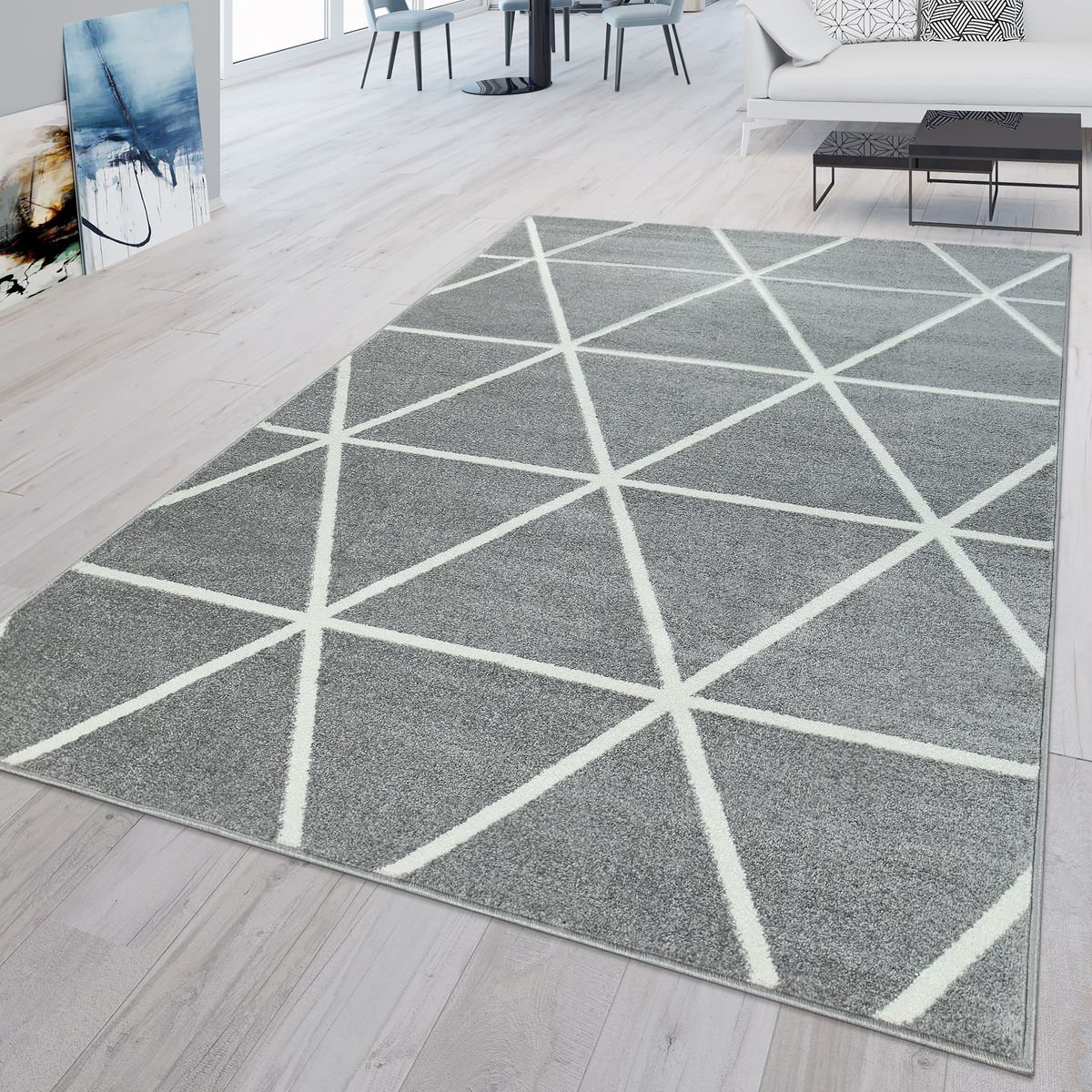 Corrigan Studio® Dugan Geometric Gray Area Rug & Reviews | Wayfair