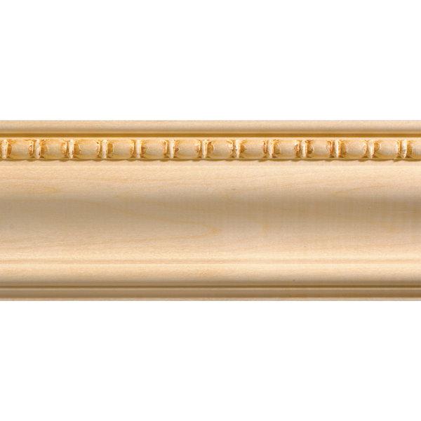 Ornamental Mouldings Red Oak Embossed Bead and Reel Moulding 3" H x 84 ...