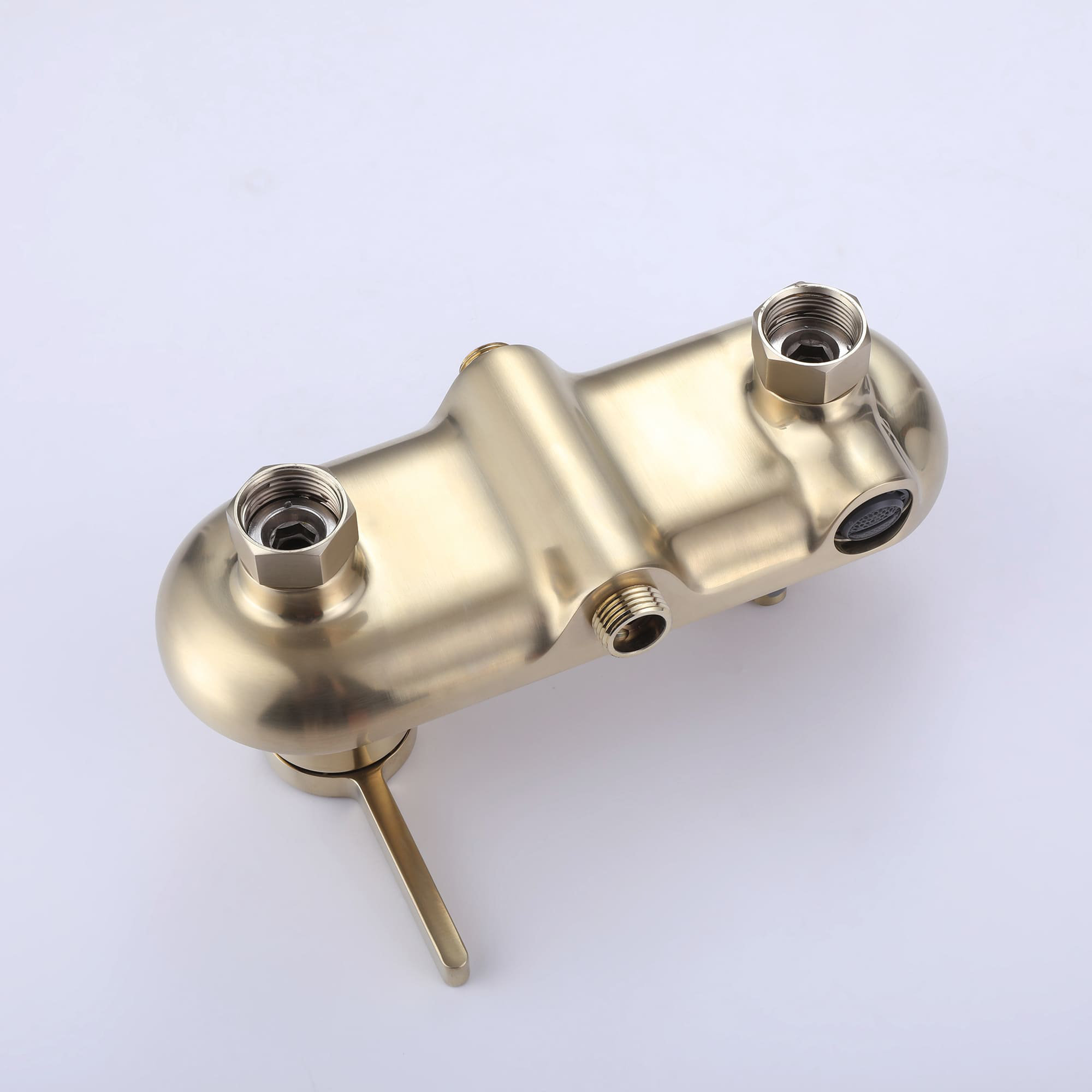 AWZTOO Exposed Pipe Tub Shower System With Hand Shower 10 Inch Shower ...