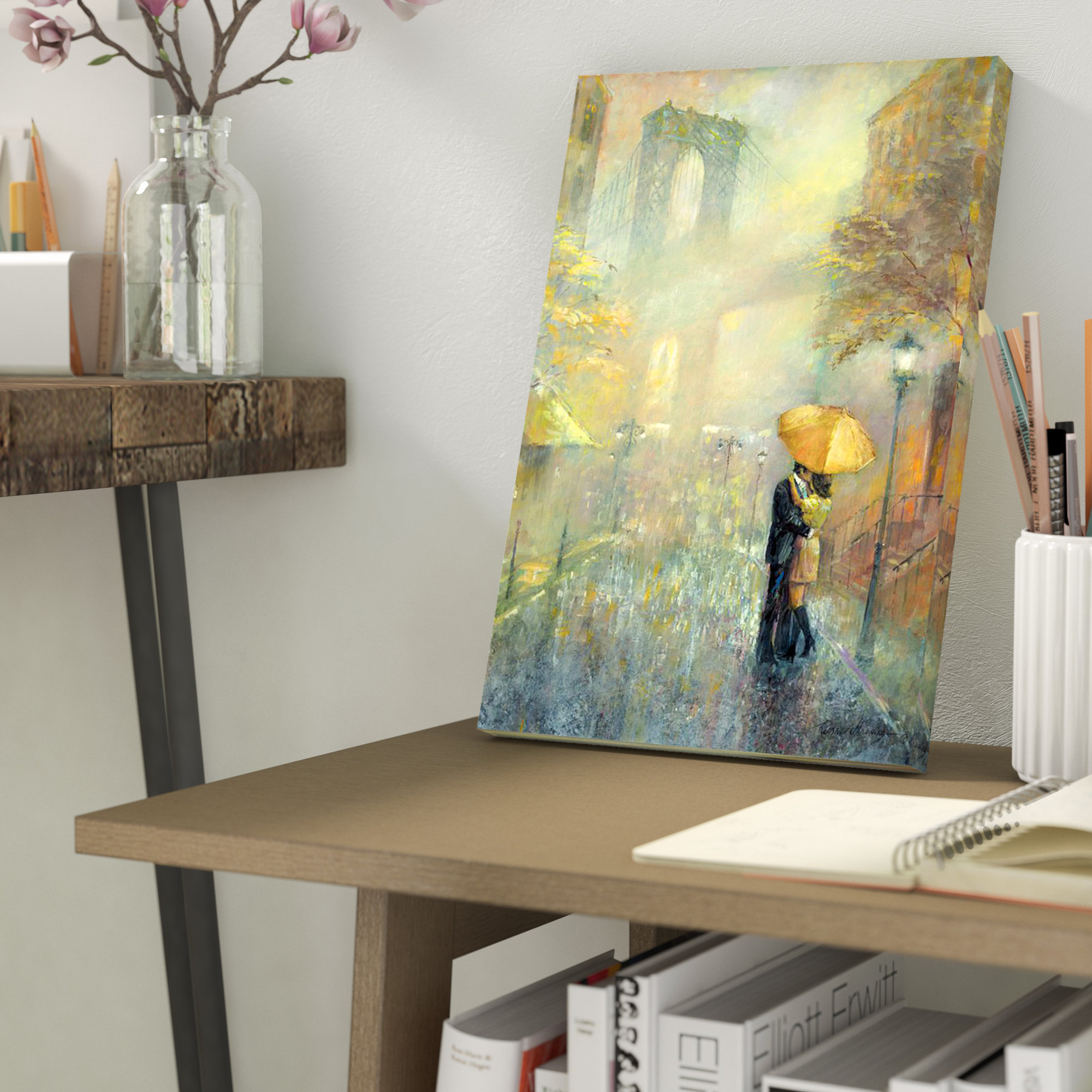 East Urban Home City Romance II by Ruane Manning - Gallery-Wrapped ...