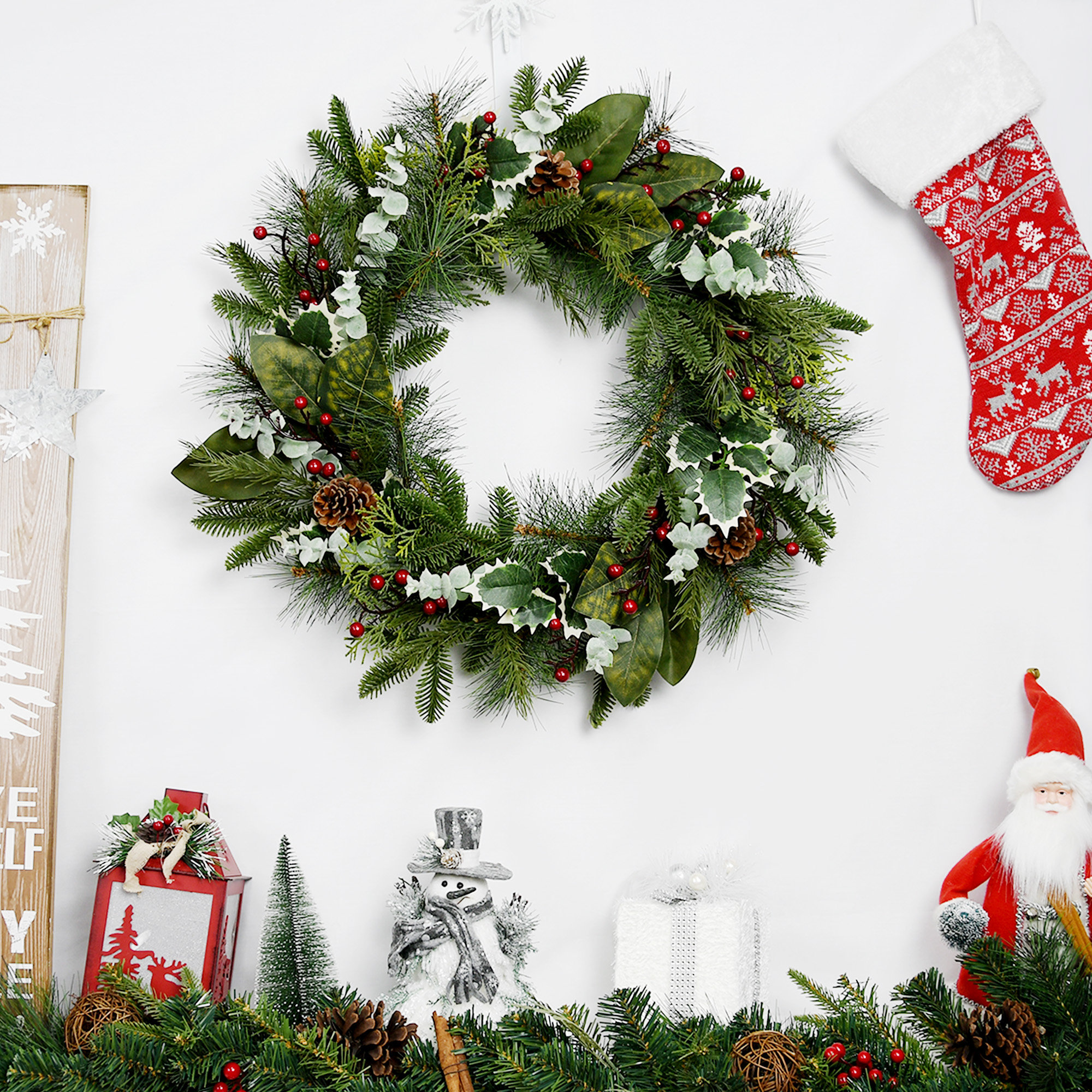 The Holiday Aisle® 26" PVC Wreath | Wayfair