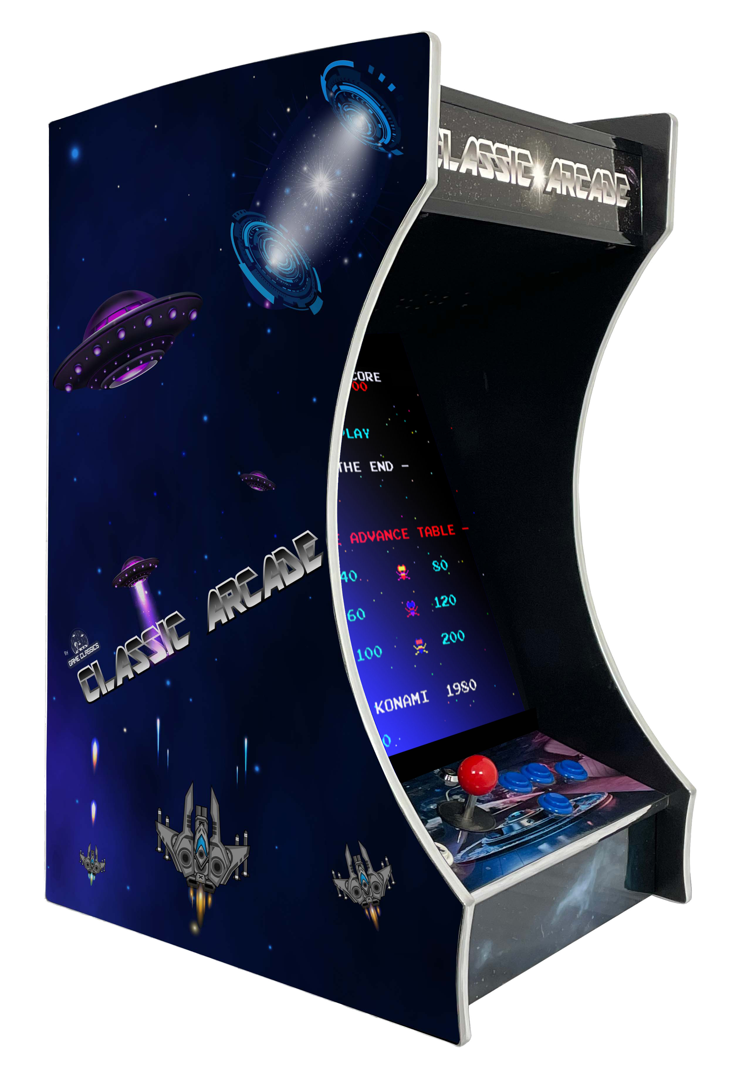 Game Classics Bar/Tabletop 400+ Arcade Game Machine 19" LCD Full Screen ...