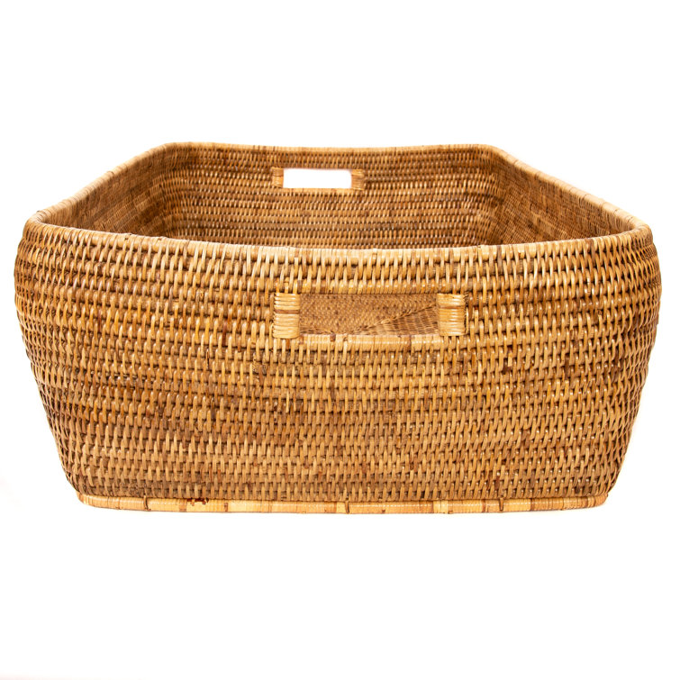 Birch Lane™ Nica Rectangular Oblong Storage Rattan Basket & Reviews ...