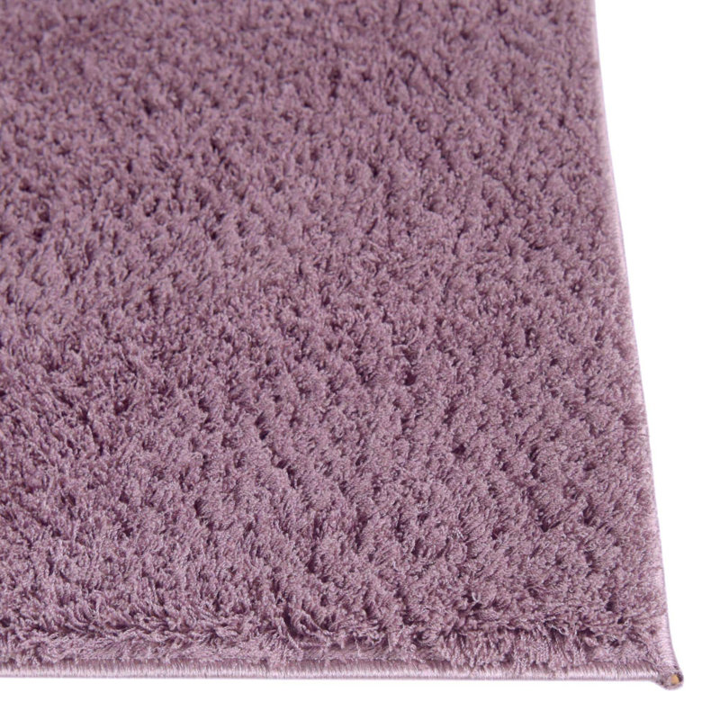 Ebern Designs Alta Machine Woven / Power Loomed Performance Mauve Rug ...