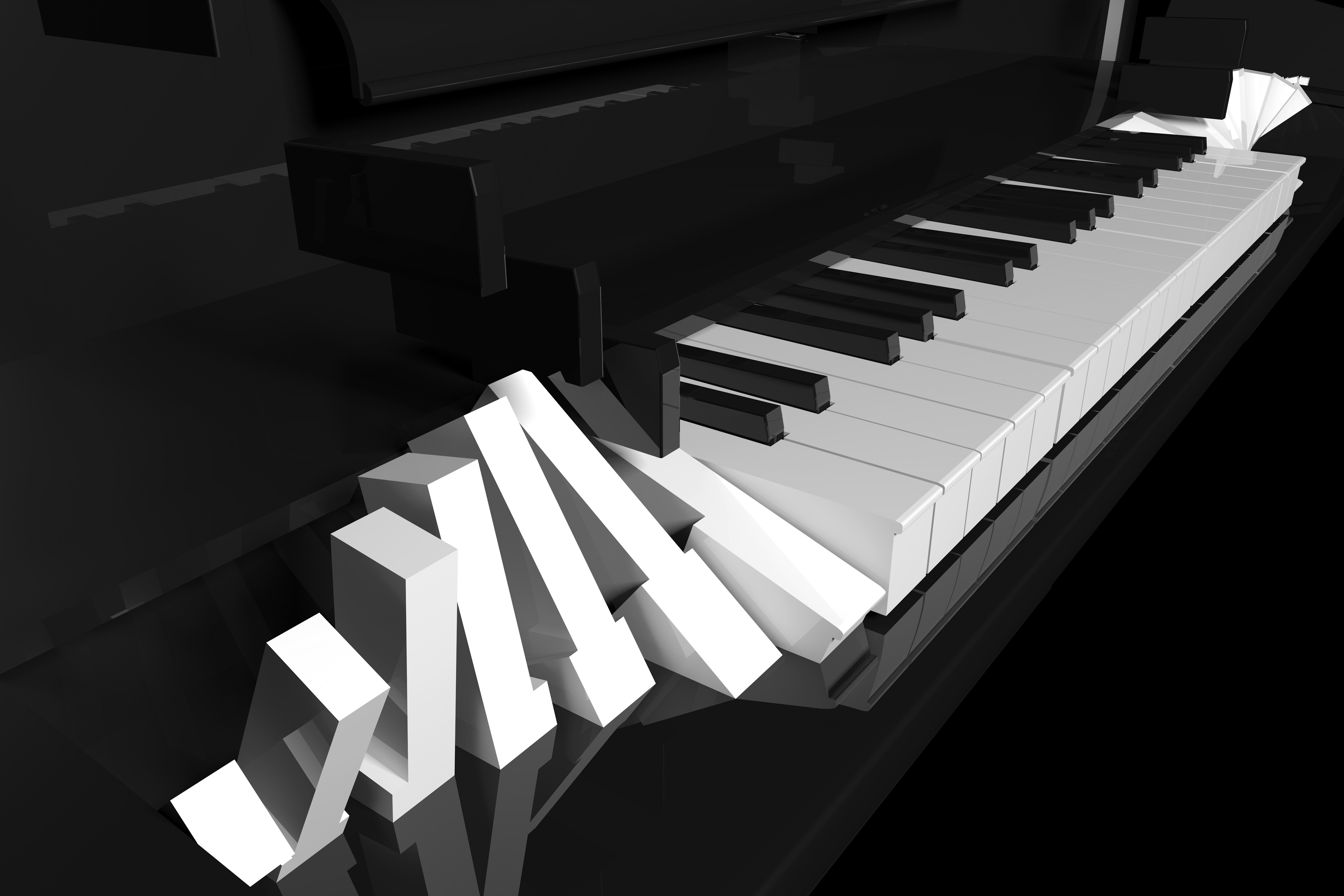 Ebern Designs Piano, Roll Of Piano Keys by Liulolo - Wrapped Canvas ...