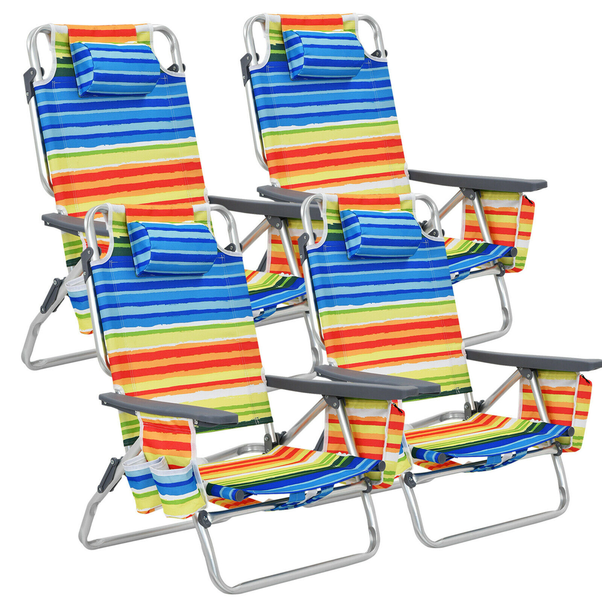 Gymax Reclining Beach Chair | Wayfair