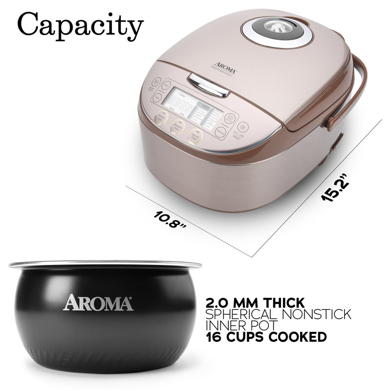 Aroma 16 Cup Professional Cooked Digital Rice Cooker & Reviews | Wayfair