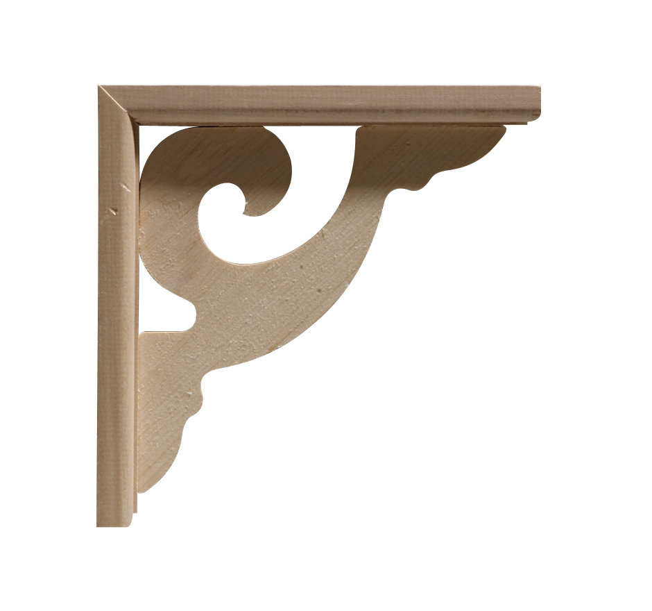 Ornamental Mouldings BRSCROLLPine Scroll House Trim and Moulding 7" H x ...