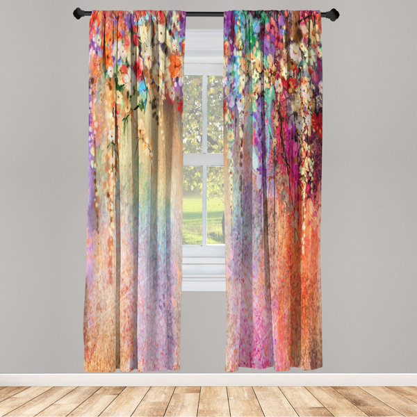 East Urban Home Microfiber Semi-Sheer Curtain Pair & Reviews | Wayfair