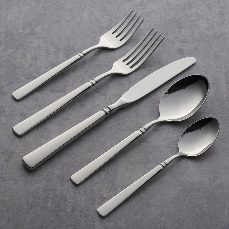 Oneida Easton 5 Piece 18/10 Stainless Steel Flatware Set, Service for 1 ...