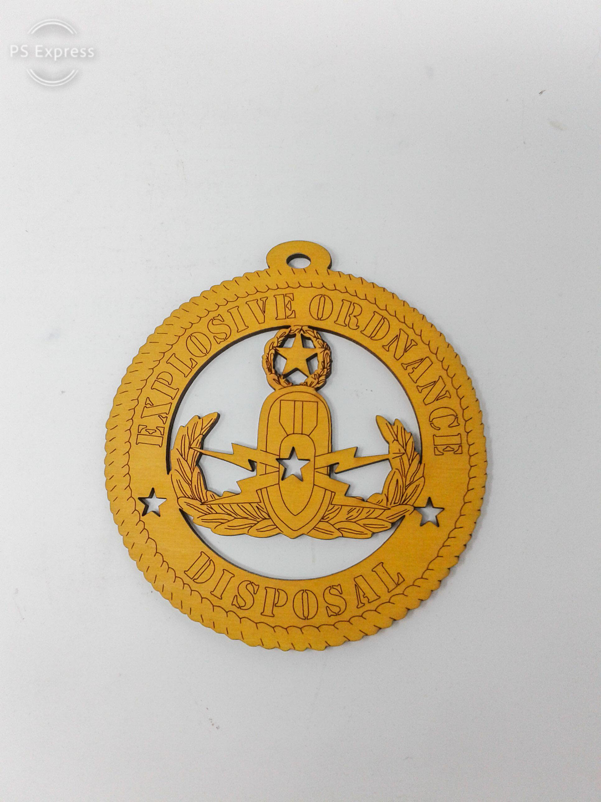 Wood Art USA Wooden Explosive Ordnance Disposal Hanging Figurine ...