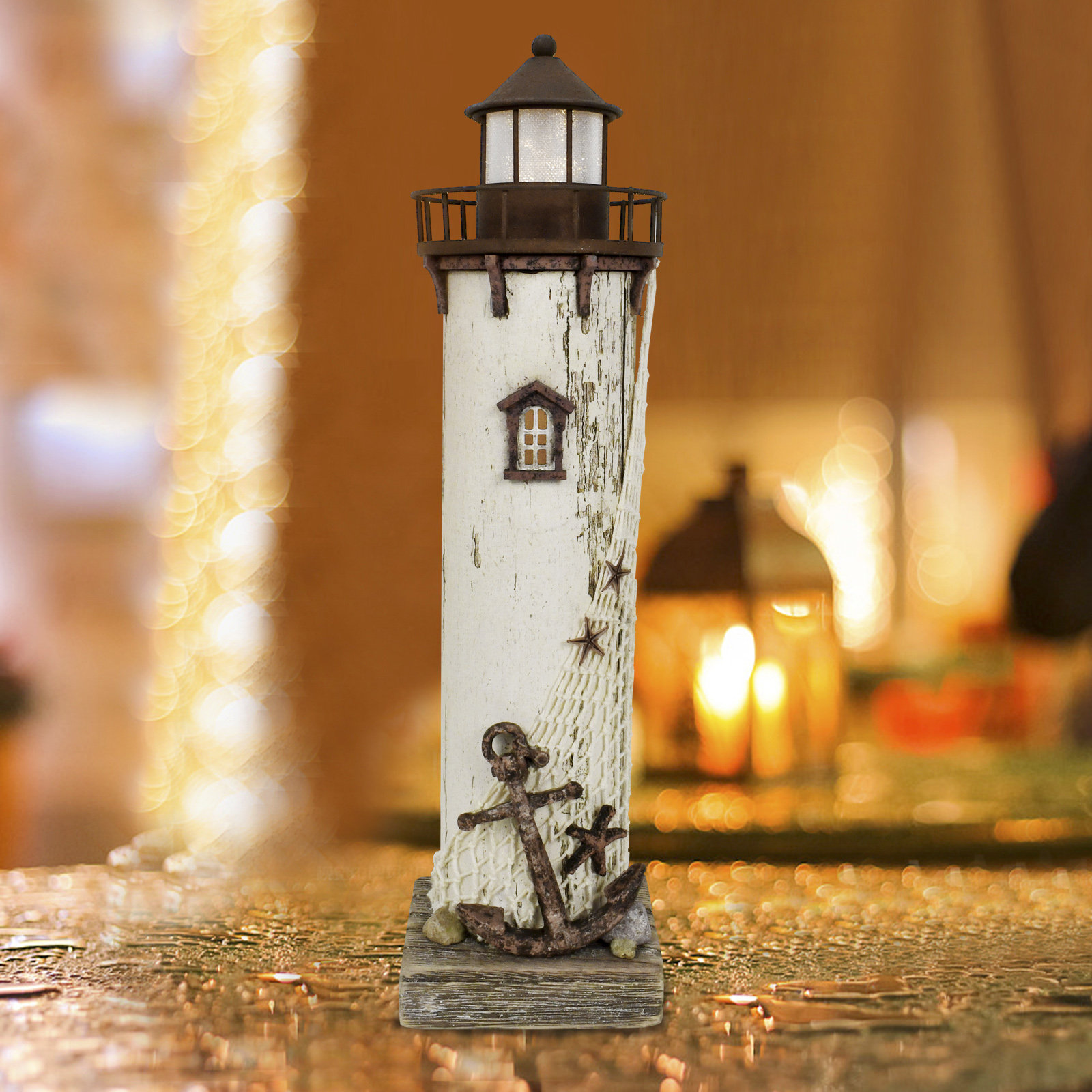 Breakwater Bay Coupland Nautical Lighthouse Table Decorations LED ...