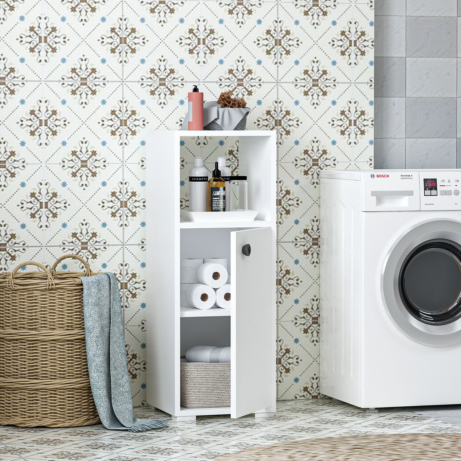 Bless international Freestanding Linen Cabinet | Wayfair