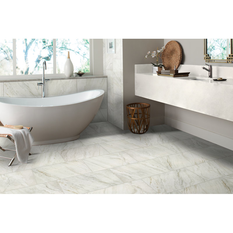 Daltile Famed 12" x 24" Porcelain Marble Look Wall & Floor Tile | Wayfair